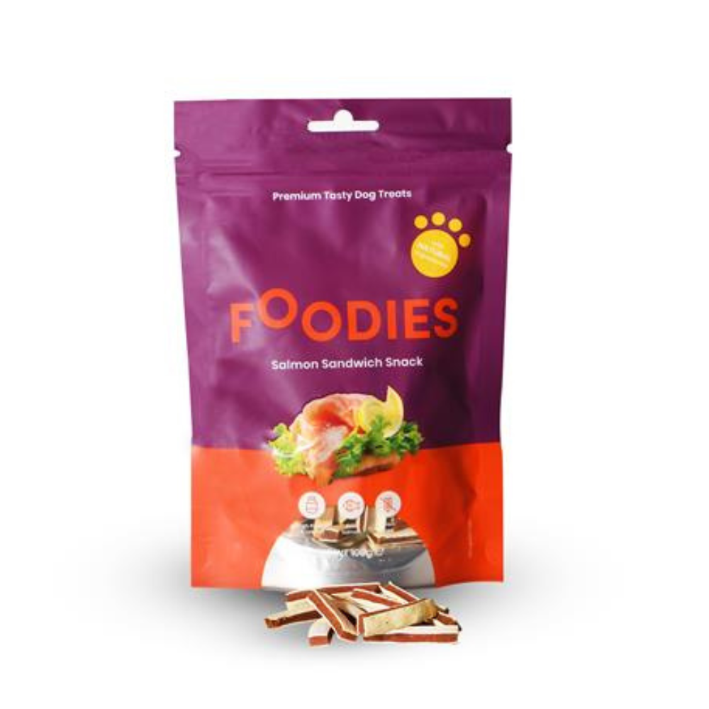 חטיף FOODIES סנדוויץ סלמון, 100 גרם - Bax